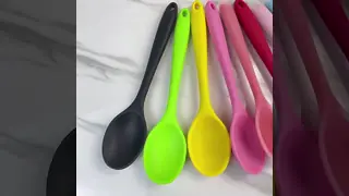 Factory Direct Food Grade Silicone Spoon, Heat Resistant Non-Stick Kitchen Utensil, Wholesale OEM OD
