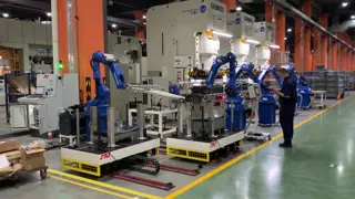Robotic Stamping Line Sync Control