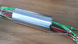 28-channel waterproof gigabit Ethernet slip ring