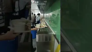 Round Rod Conveyor for Tableware Recycling in Factory & Office Canteens