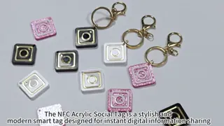 Acrylic social media tags