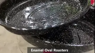 Premium Enamel Oval Roaster Oven Safe