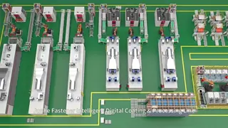 Digital Intelligent Coating Line, Fully Automated: Cleaning, Shot Blasting, Coating, Sintering