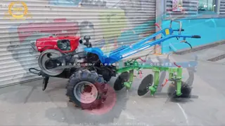 Walking Tractor Field Operation Video for Small Farm Tillage