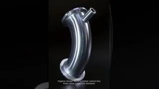 Sanitary Elbow with Drain Valve Port