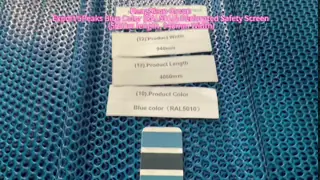 Export 5Peaks Blue color (RAL5010) Perforated Safety Screen Powder Coated Treatment Process