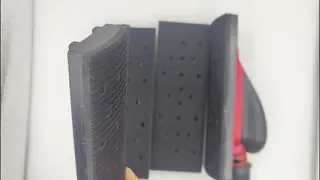 Red 70*198mm Vacuum Dust-Free Self-Adhesive Sanding Block Kit Rectangle Shape Medium Wood Metal Abra