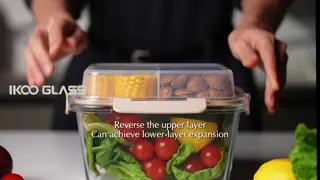 Extra Capacity Glass Meal Prep Container
