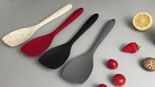 Heat Insulation Silicone One-Piece Kitchen Cooking Spoon for European & American Market