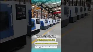 Gang Tool Lathe #cncmill #factoryproducts #cnc #machine #factory #cncsoftware #coldmilling