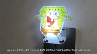 Switch Control Light Kids Gift Safe Cartoon Night Light for Kids Baby Sleep