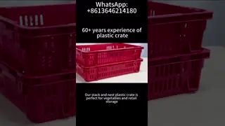 Stack and Nest Plastic Crate for Vegetable Display | Ventilated Supermarket Storage Solution