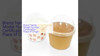 Custom Yogurt Ice Cream Cups Leak Proof Eco Friendly
