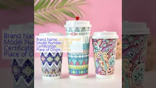 Ethnic Style Coffee Cups Custom Logo Hot Cold