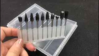 10 piece set of tungsten carbide rotary files