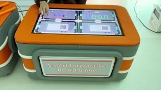 This children's educational touchscreen table is specially designed for kids.