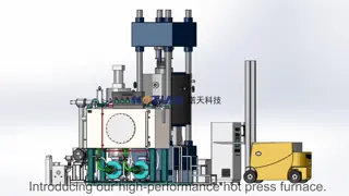 500T high temperature hot press furnace with graphite heating