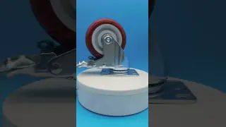 Medium duty castors rigid PP  brake Jujube Red