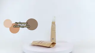 Custom Plastic Kraft Pouches Liquid Food Packaging