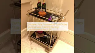 Mobile Food Serving Cart Stainless Steel Catering Trolley