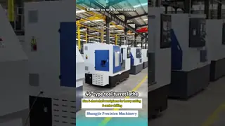 46-type tool turret lathe #cncmill #cncsoftware #factory #machine #cnc #manufacturing #aluminum