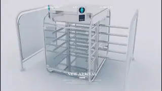 Double channel waist height access control turnstile
