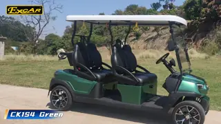 CK1S4 Green Electric Golf Carts  Optional premium seats for enhanced comfort. Solid chassis with amp