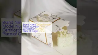 Marble Cake Box Tall Shockproof Bakery Packaging