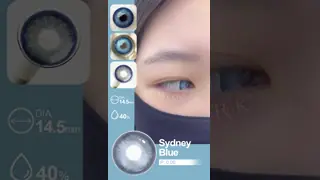 Sydney Blue 14.5mm High Moisture Content Blue Contact Lenses Comfortable
