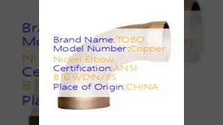 Copper Nickel Pipe Elbow Industrial Fitting