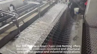 304 Stainless Steel Chain Link Netting For Coastal Protection And Industrial Safety