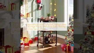 Solid Wood Dining Cart Wine Trolley