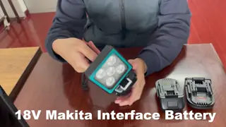 Watch: 25W Compact Handheld 18V Makita Battery Work Light With Handle For Inspection Showcase
