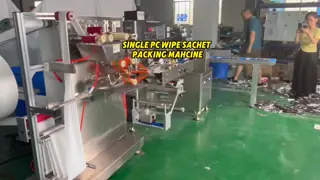 Single Wet Wipe Packing Machine 220v With Counting Conveyor
