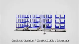 Telescopic Electric Mobile Cantilever Racking