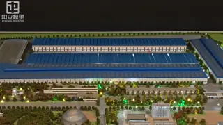 Industrial plant floor plan model