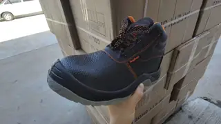 Leather Safety Shoes with Steel Toe & Steel Midsole