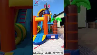 Elephant Bounce House Fun Slide Obstacle