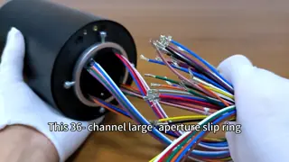 36-channel large-aperture slip ring
