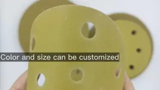 Yellow Sanding Disc Hook Loop OEM Abrasive Sandpaper for Automotive