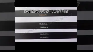 Real photos of the MacBook Pro/Air screen logo strip
