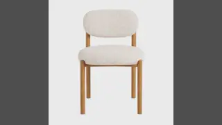 Nordic Boucle Chair Oak Minimalist Style