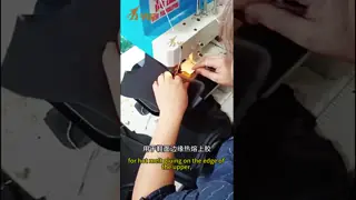 Leather upper folding machine