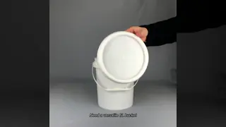 6L White Plastic Bucket For Food & Paint