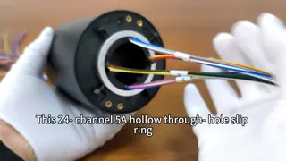 24-channel 5A hollow via-type slip ring