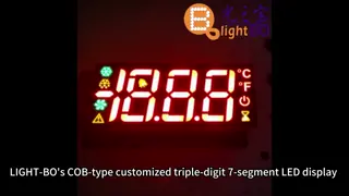 Customized Triple Digit 7-Segment LED Display for Refrigerator Control Panel