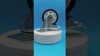 Medium duty castors lockable black TPU wheel