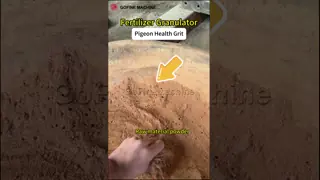 A disc granulator is used to produce pigeon health grit.