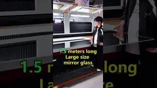 6mm thick mirror glass laser cutting 1.5m long trapezoid