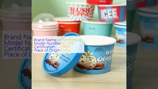 Custom Ice Cream Cups Leak Proof Eco Friendly